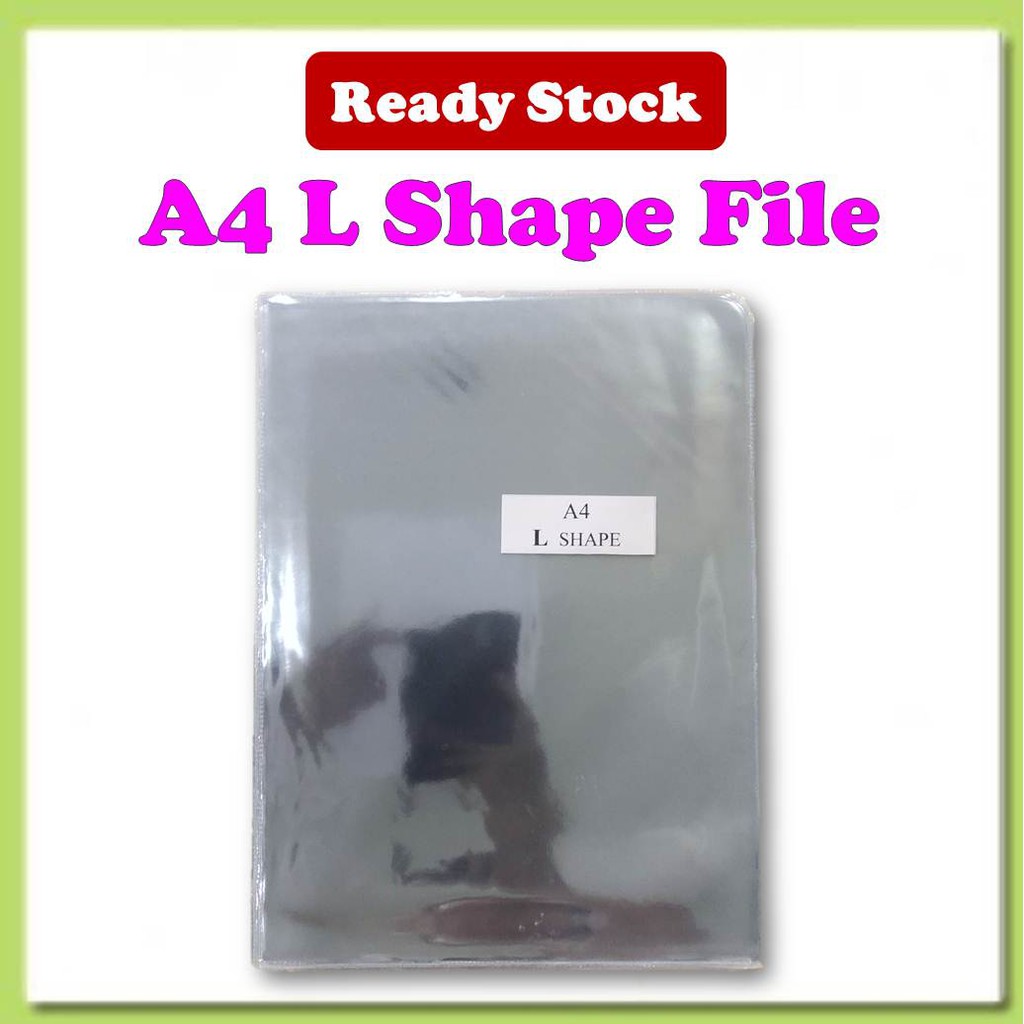 Ready Stock A4 L Shape File | A4 Clear File | A4 L Fail Buka L Shape ...