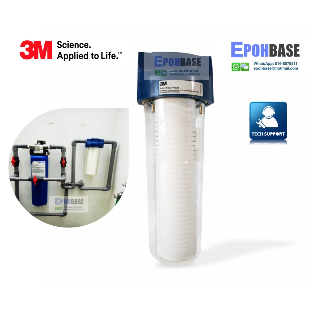 1M1 3M TRANSPARENT WATER FILTER COMPLETE SET, 3M PRE FILTER 1m1 ...