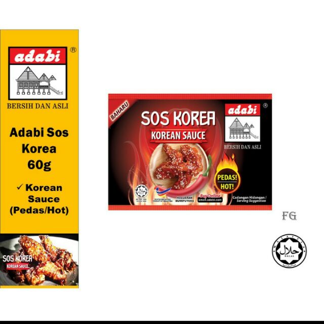 ADABI sos Korea /Korean sauce 60g ( packet ) | Shopee Malaysia