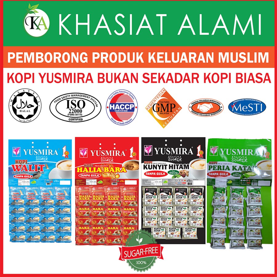 (Stevia)Best Buy Yusmira Kopi Papan Tanpa Gula TAMBAHAN Stevia (Halia ...