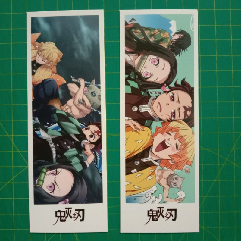 ANIME 2pcs/set Bookmark Kimetsu no Yaiba Demon Slayer Nezuko zenitsu ...
