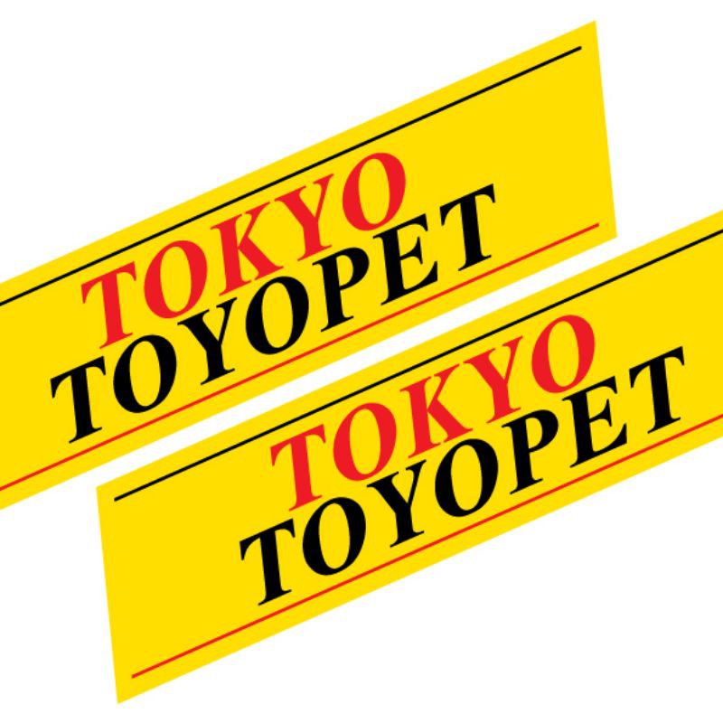 2in1 JDM Toyota Stickers Set Dealer Tokyo Toyopet Japan Aphard Vellfire ...