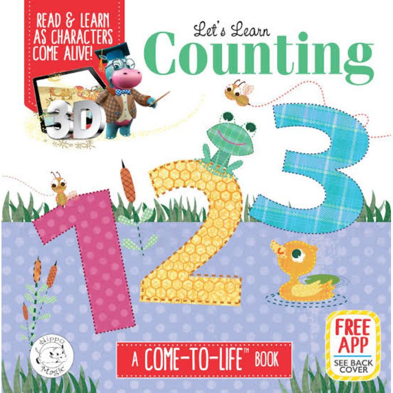 Augmented reality 3D counting Book 123 numbers learning number ...