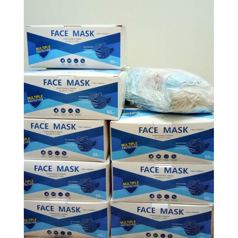 3ply Face Mask Disposable 50pcs | Shopee Malaysia