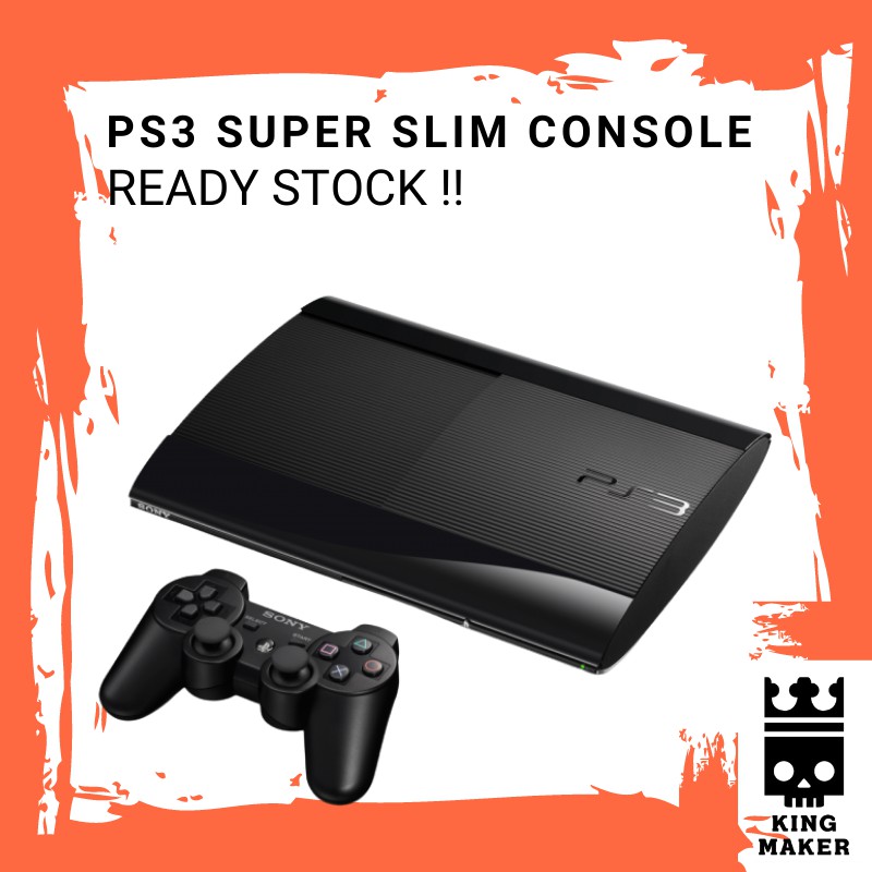 PS3 Super Slim Console 500gb FREE Game used Ready Stock Free Wireless PS3 Controller