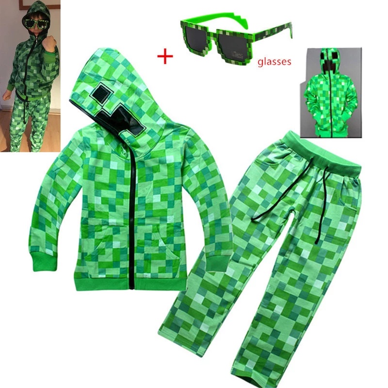 Children Halloween Crawler Minecraft Diamond Cosplay Costume Funny ...