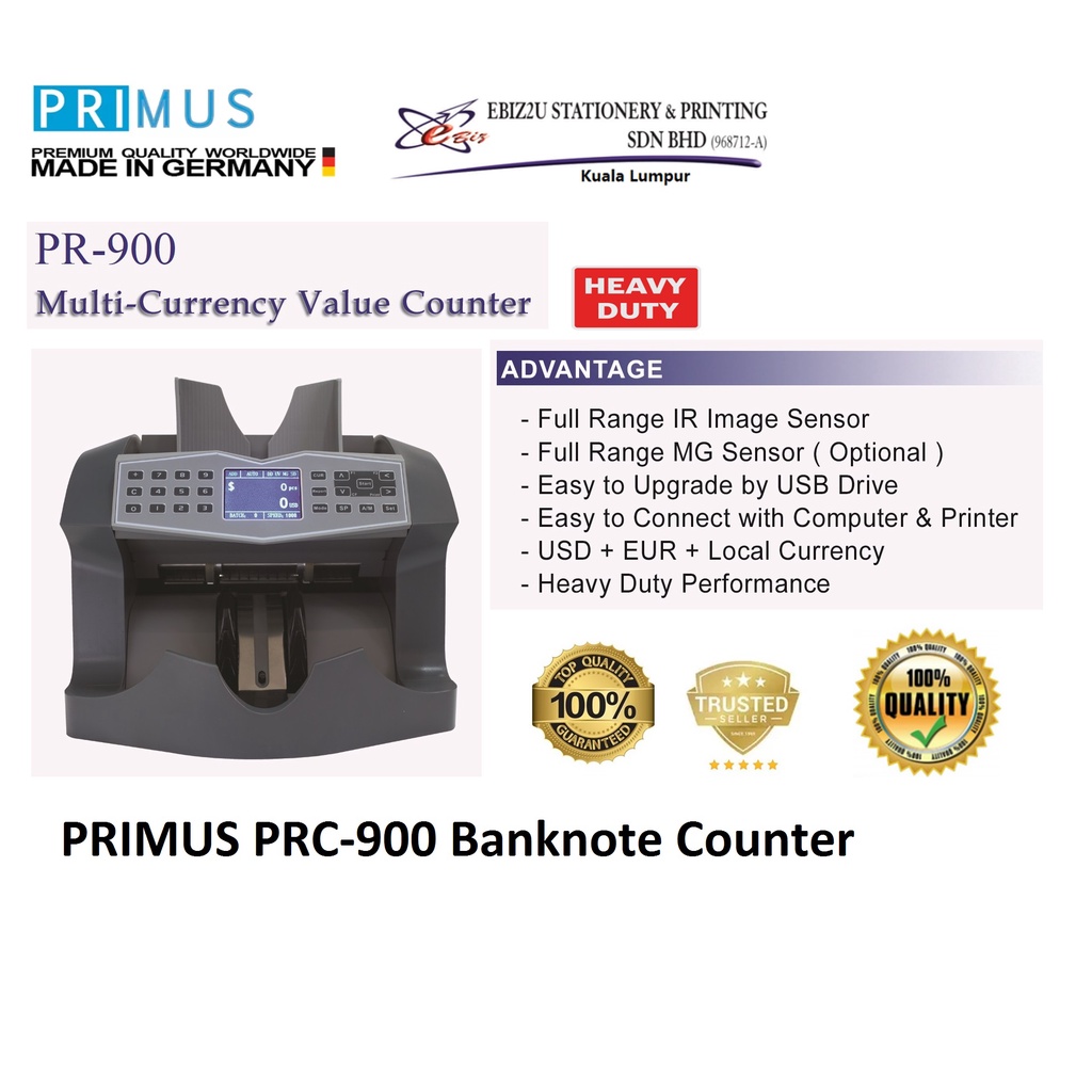 PRIMUS PRC-900 Banknote Counter (note counter machine, Banknote Counter ...