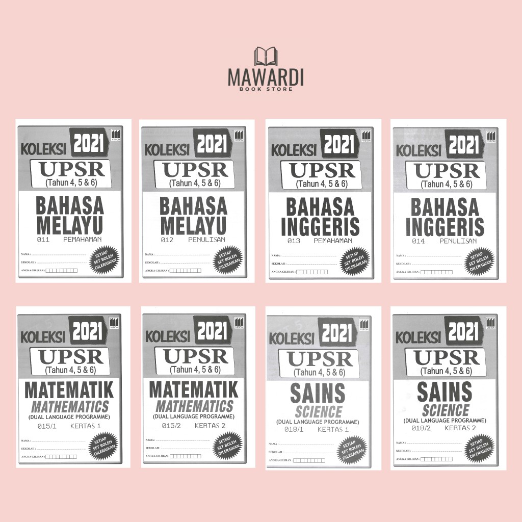 KERTAS MODEL KOLEKSI UPSR 2021 BAHASA MELAYU/BAHASA INGGERIS/MATEMATIK/SAINS | Shopee Malaysia