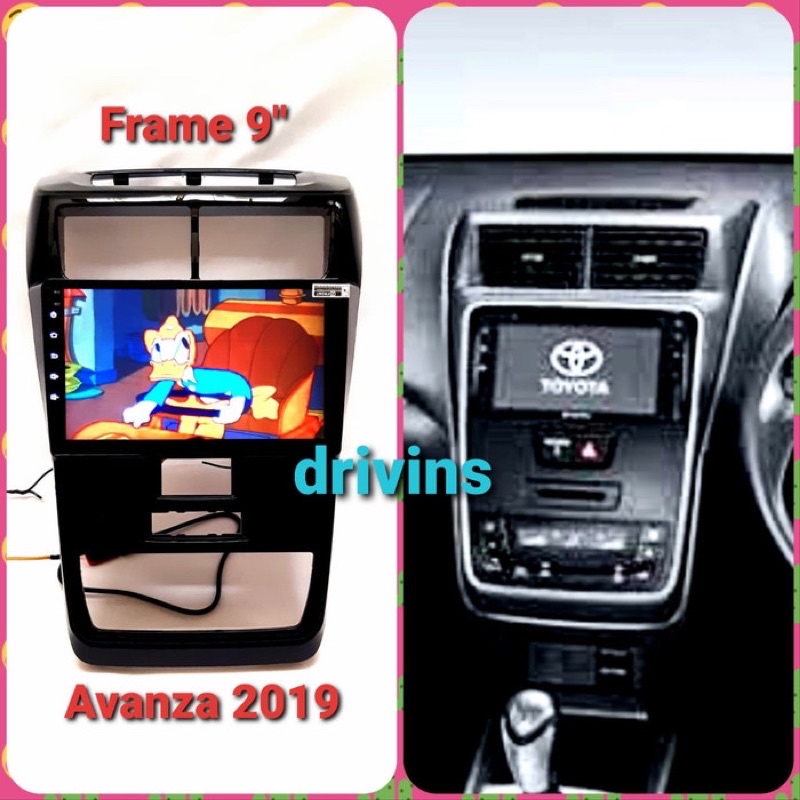 Toyota AVANZA/DAIHATSU XENIA 9" INCH ANDROID HEAD UNIT FRAME 2019 ...