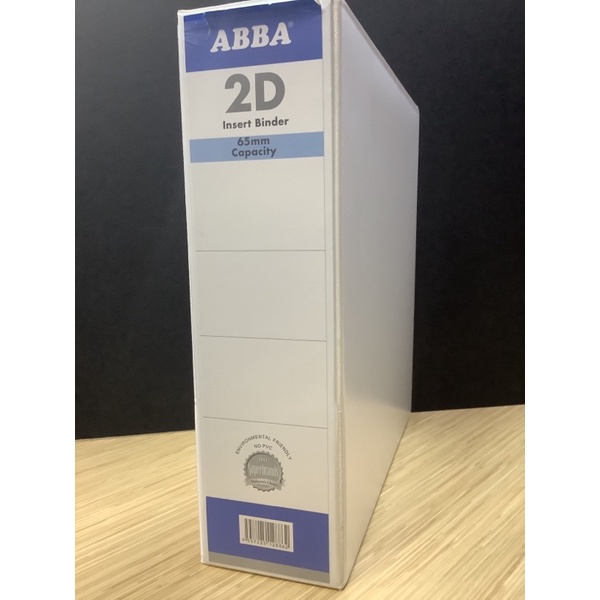 ABBA 2D PVC insert Binder File-White(25mm/40mm/50/mm/65mm) | Shopee ...