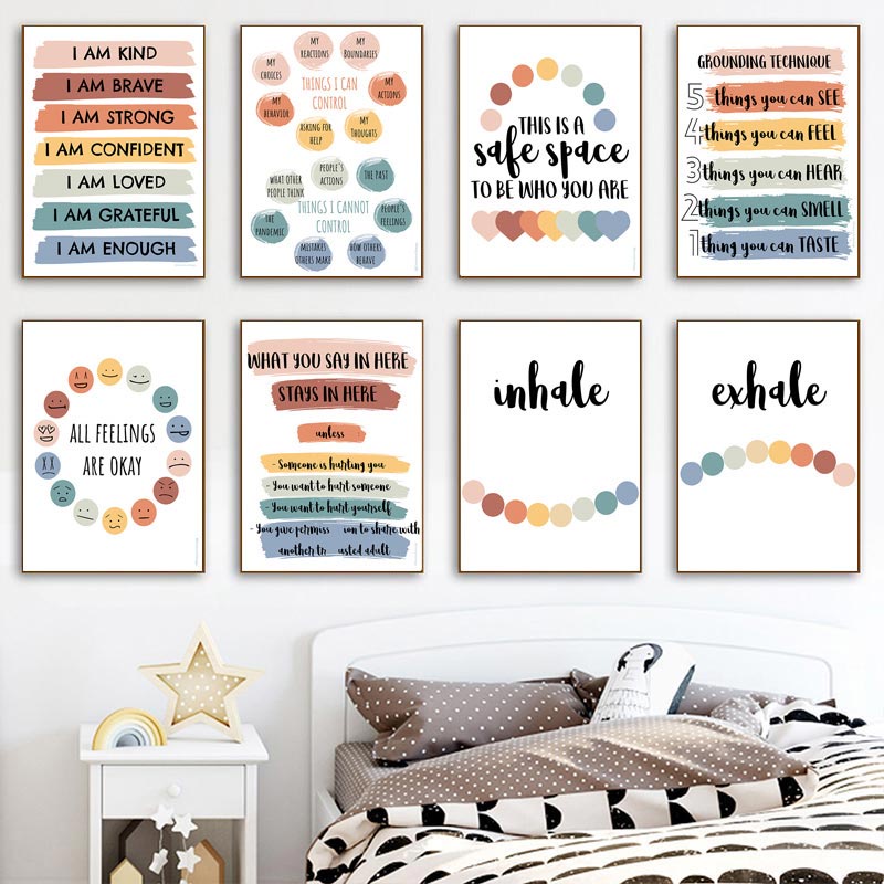 Kids Room Decor Painting Inspirational Quotes Poster Social Worker ...