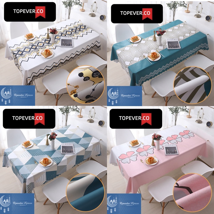 Table Cloth Alas Meja Aesthetic Decoration Alas Meja Makan 6 Kerusi ...