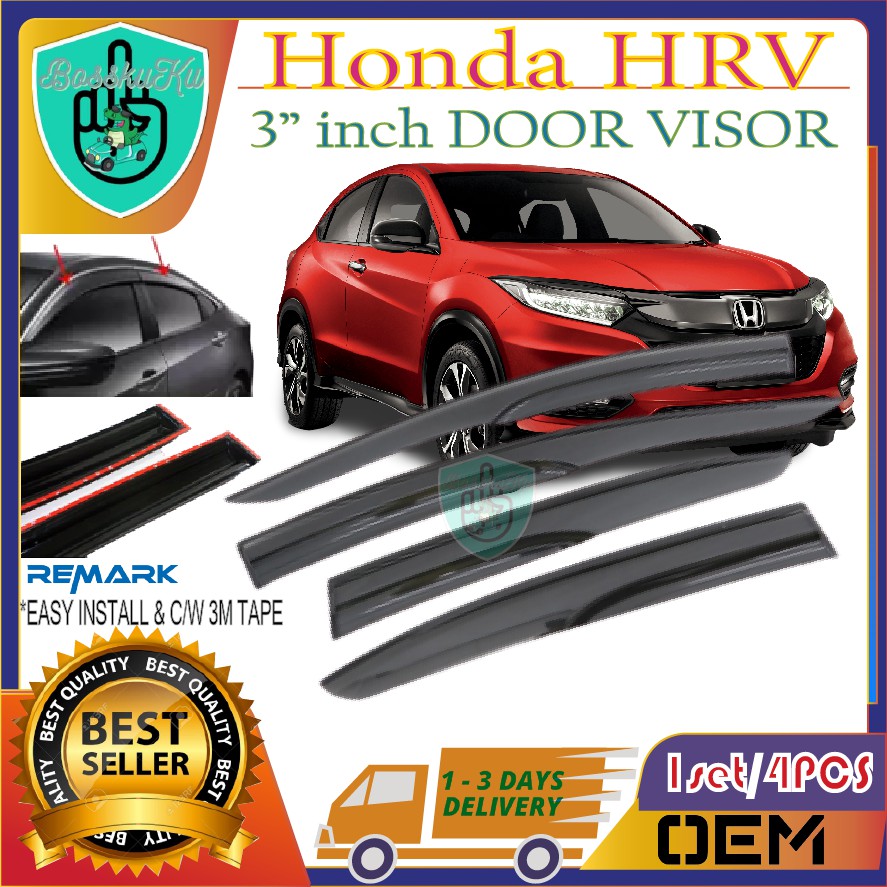 Honda HRV Door Visor Mugen Air Press 3 inch | Shopee Malaysia