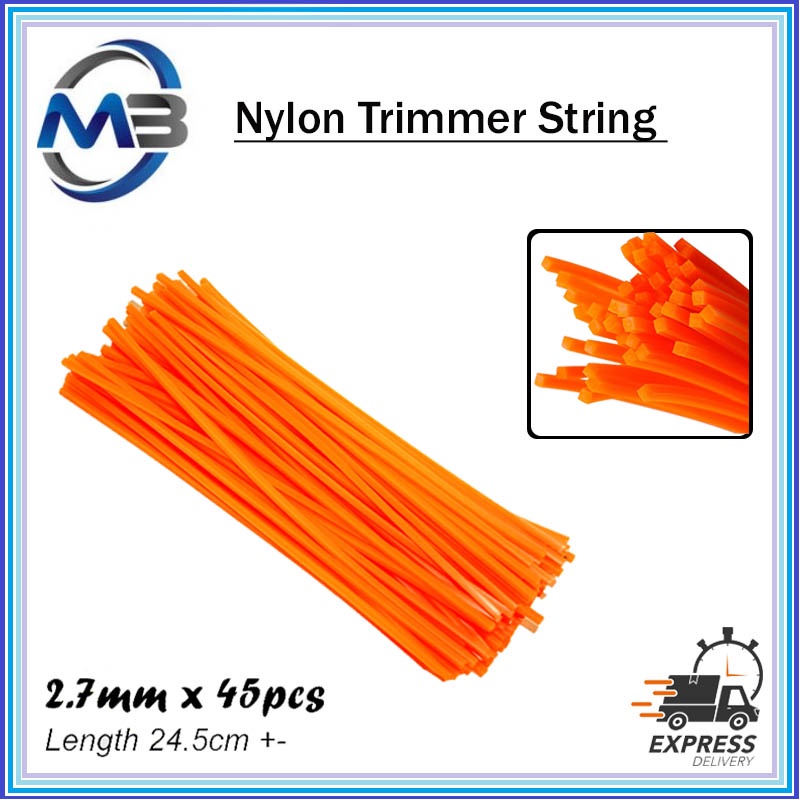 Heavy Duty Nylon Grass Trimmer Line / Tali Mesin Rumput GRASS CUTTER TRIMMER LINE 45pcs | Shopee ...