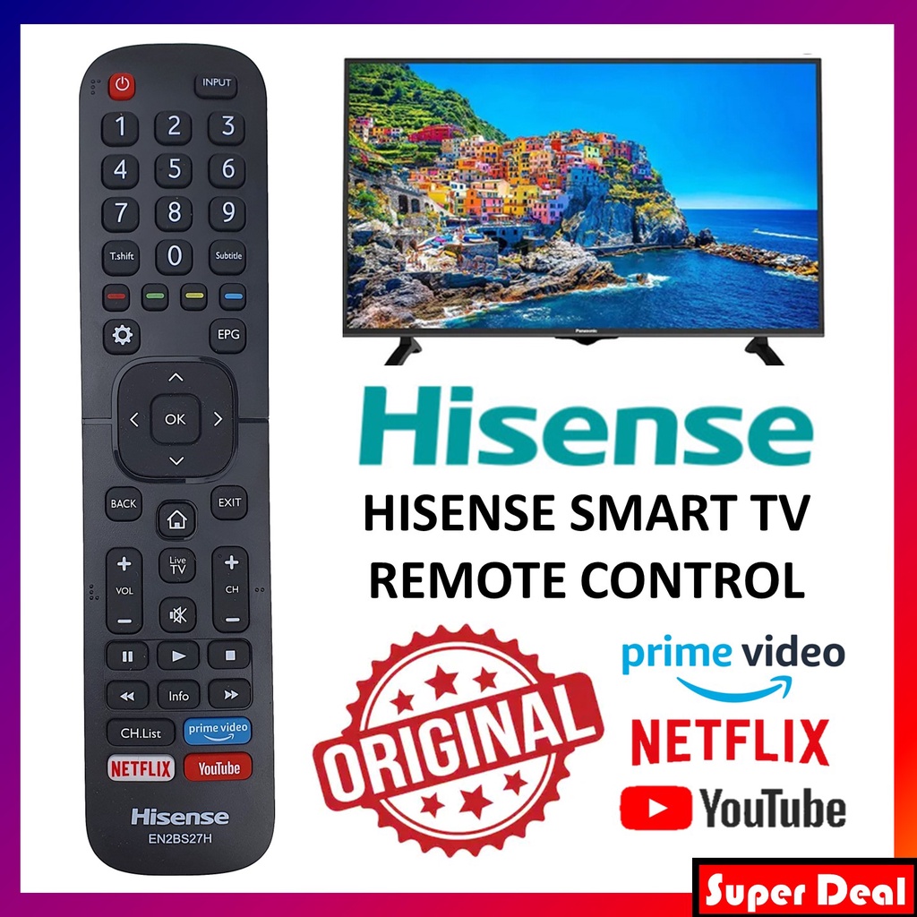 [ORIGINAL] HISENSE Smart TV Original Remote Control Netflix YouTube ...
