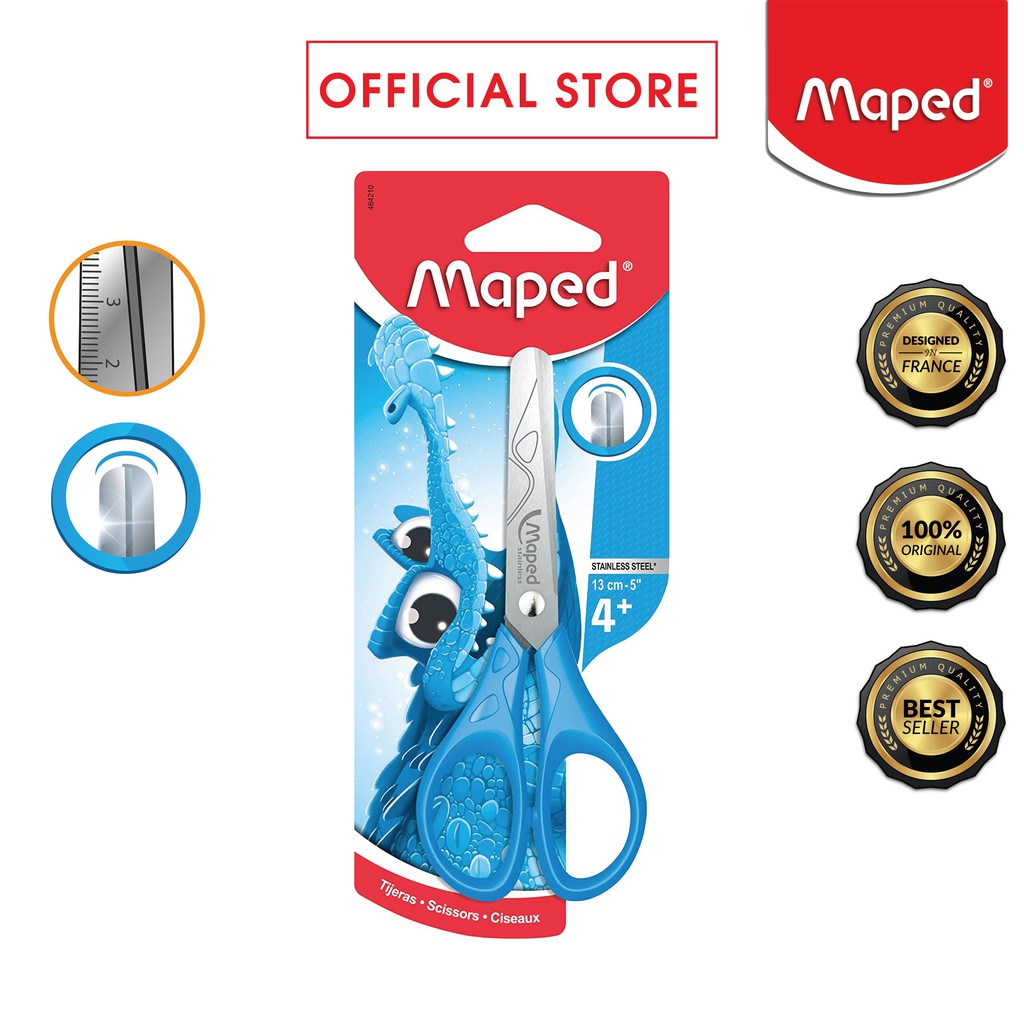 Maped Essentials Pulse Kid Scissors 13CM with Safety Blunt Tip ...