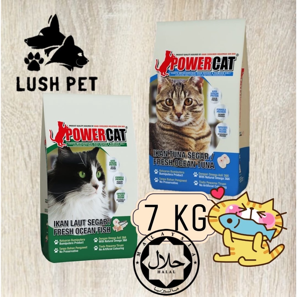 PowerCat Dry Cat Food 7KG - Fresh Ocean Tuna / Fresh Ocean Fish | Shopee Malaysia