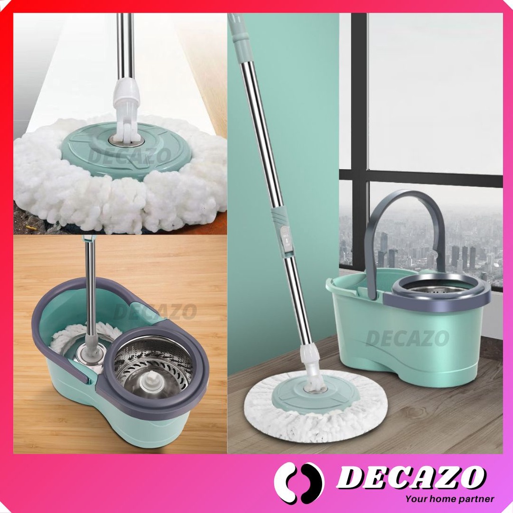 Baldi Pemerah Mop Lantai Microfiber 360 Degree Rotation Spin Mop Bucket ...