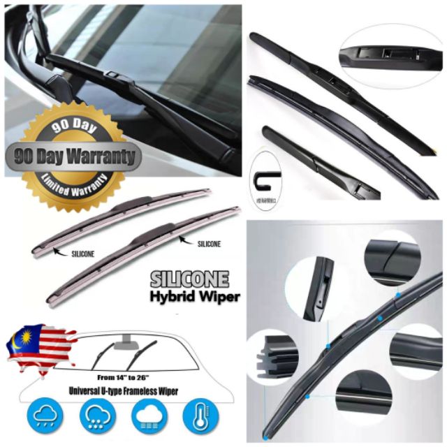 JAPAN 3 SECTION Car Windscreen Wiper SILICONE SOFT HONDA TOYOTA PERODUA PROTON mugen baru alza ...