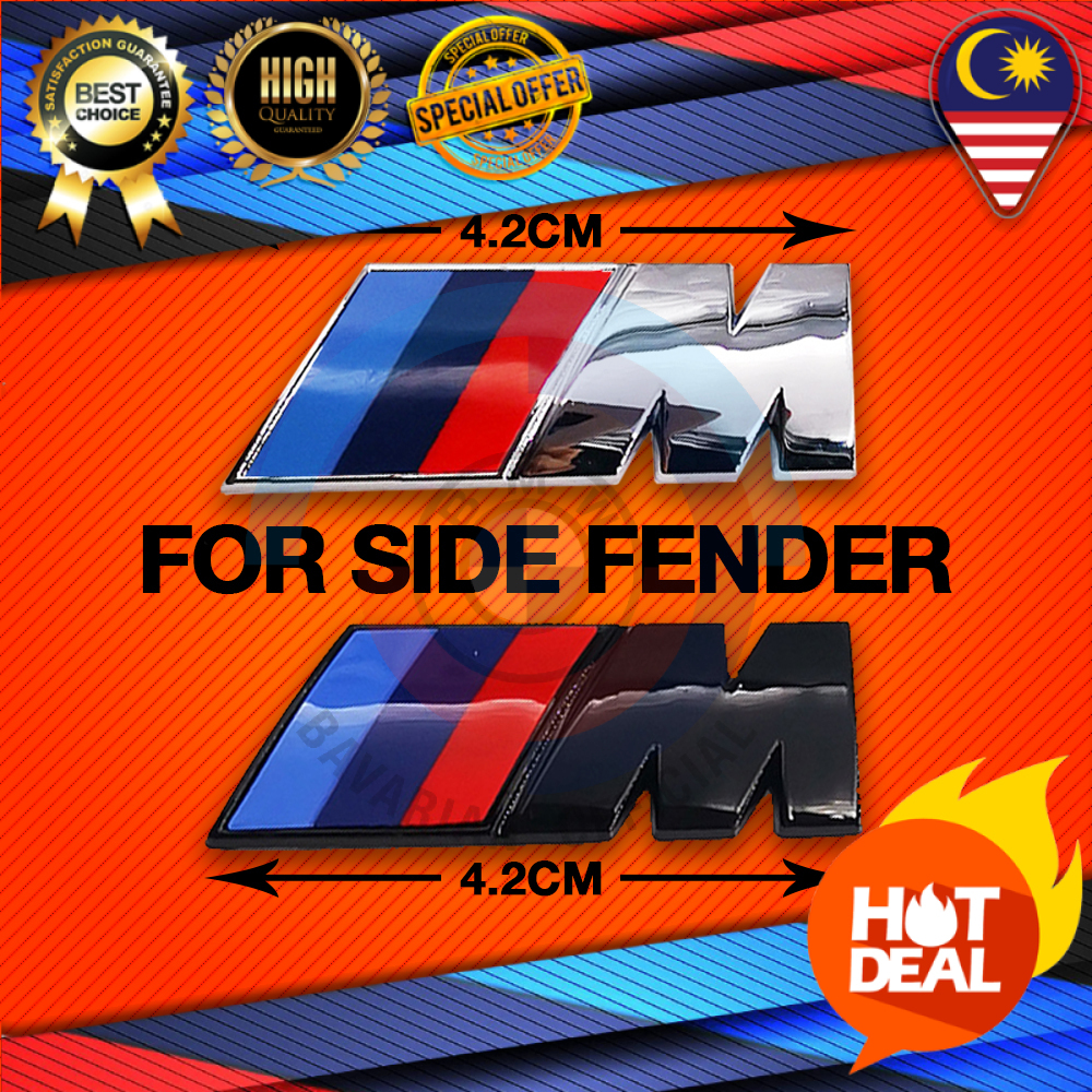 BMW M Emblem Badge Fender for BMW E46 E39 E90 E36 E60 E34 E30 F30 F10 ...