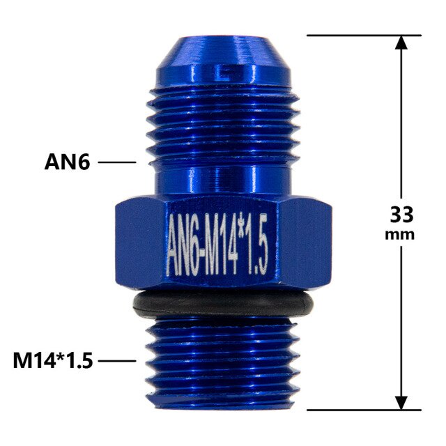 AN6 8 10 12 to AN to M14 M16 M18x1.5 Metric Fuel Hose Adapter Pipe Thread Fitting CAR OIL COOLER ...