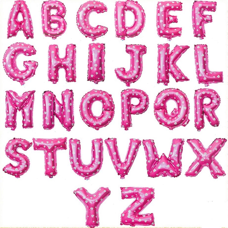 Pink AZ Alphabet Letter Foil Balloons 40 cm (Price 1Pcs) | Shopee Malaysia
