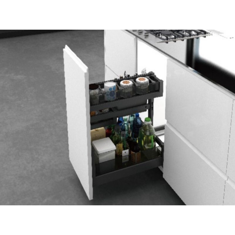 300mm 350mm kitchen cabinet fully aluminium pull out sauce rack wt soft ...