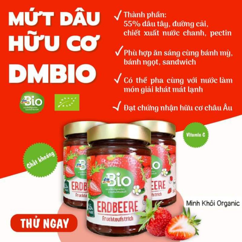 Dmbio Organic Strawberry Jam (340g) | Shopee Malaysia