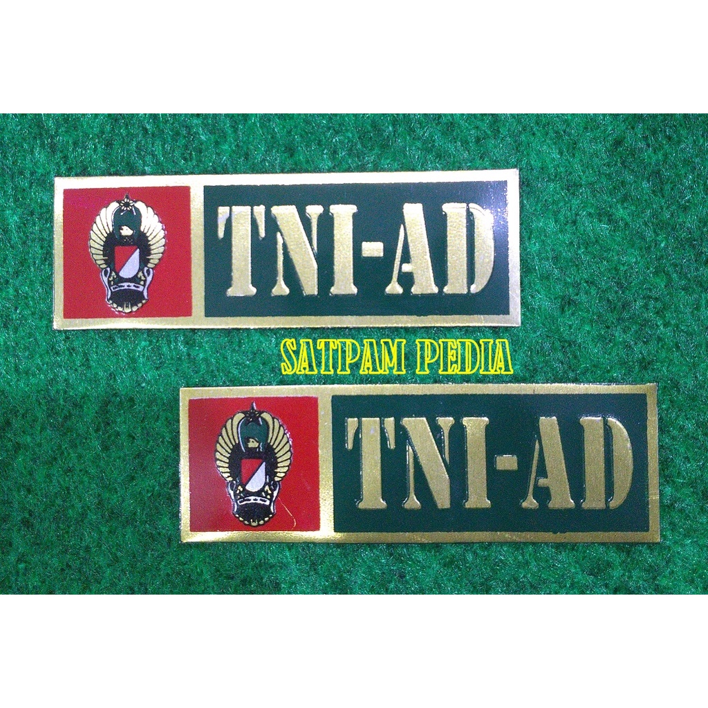 Brass TNI AD Embossed Plate Sticker - Embossed TNI AD Sticker | Shopee ...
