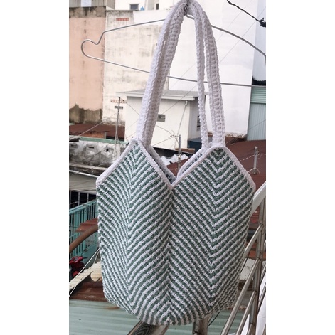 Handmade-bottom square granny bag-square Bottom bag | Shopee Malaysia