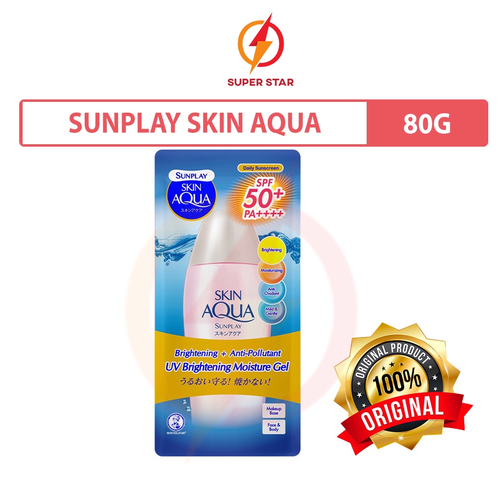Sunplay Skin Aqua UV Brightening Moisture Gel SPF 50 PA++++ 80g | Shopee Malaysia