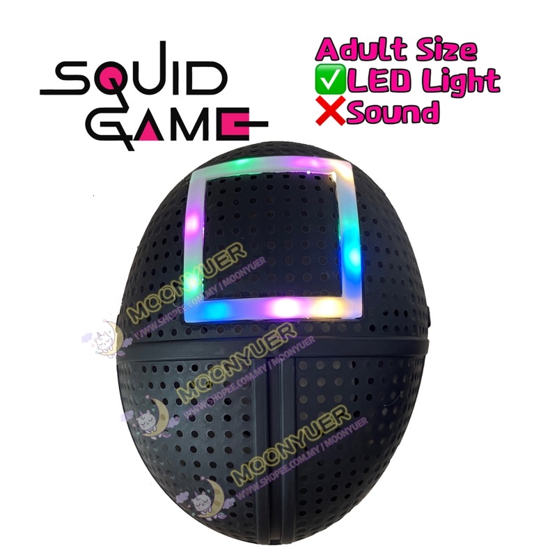 LED Light Squid Game Mask Cosplay Full Face Covering Masquerade ...