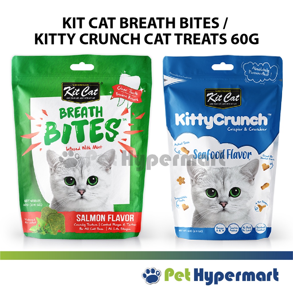 Kit Cat Breath Bites / Kitty Crunch Cat Treats 60g (Snak Gigi Kucing ...