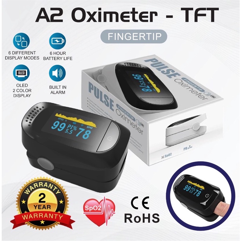 Ready Stock Oximeter TFT A2 Oximeter Monitor Finger Fingertip Pulse ...