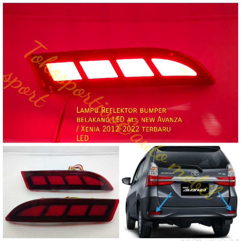 MATA MERAH Led rear bumper reflector light for all new Avanza Xenia ...