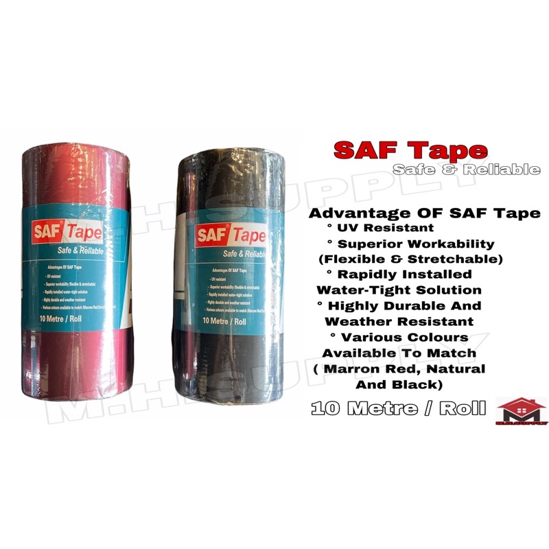 SAF Tape 5 & 10 Metre Dry Fix Roof / Roll Roof Tape Roof Tile Tape Atap ...