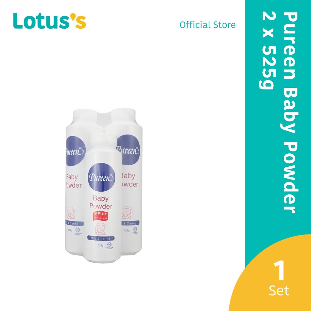 Pureen Baby Powder 2 x 525g (Free Baby Powder 325g) | Shopee Malaysia