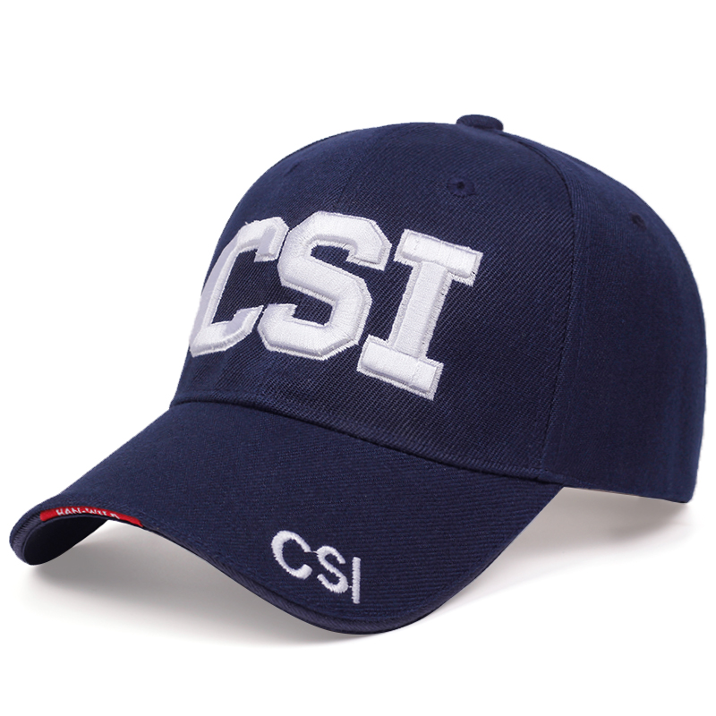 CSI Letter Embroidery Baseball Cap Adjustable Outdoor Navy Army Military Training Tactical Cap ...