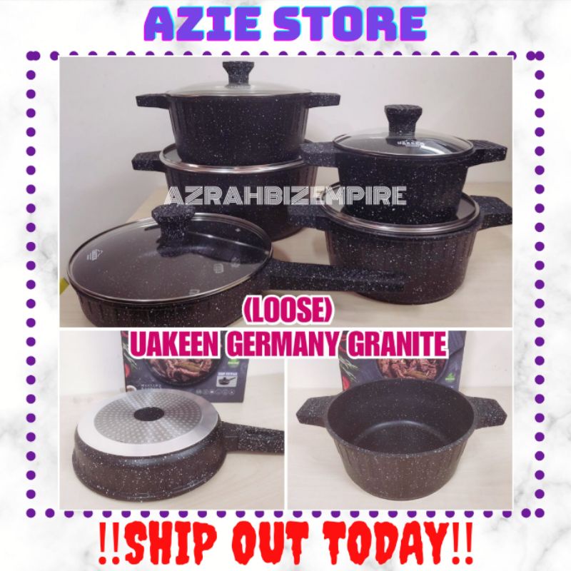 HOT! (1 POT) UAKEEN GERMANY GRANITE NON-STICK COOKWARE SET / PERIUK ...
