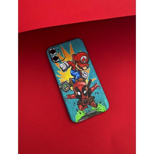 🔥WRAPPING JE🔥 Iphone Wrap Sticker Matte Mario X Deadpool Free Clear ...