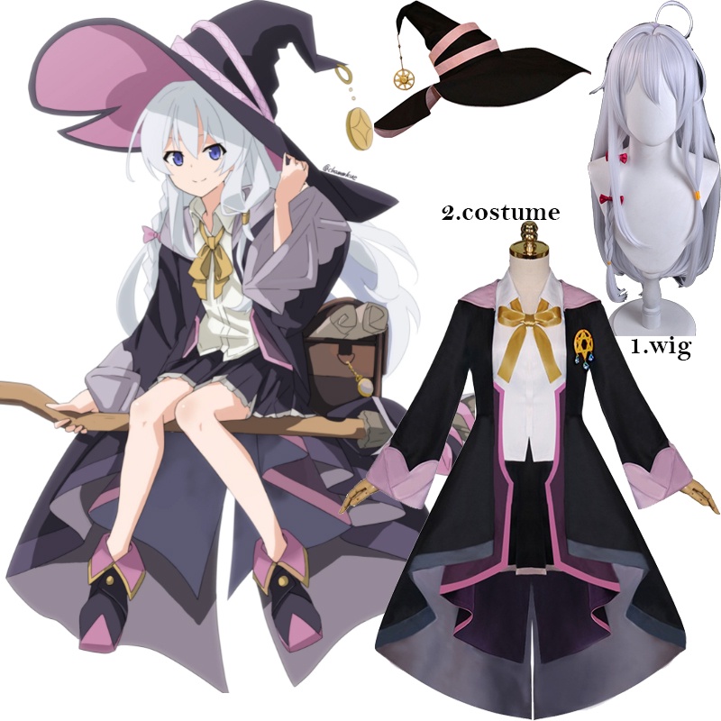 Anime The Journey of Elaina Costume Ashen Witch Character Outfit Lovely ...