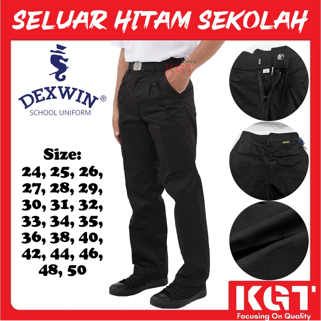 𝓓𝓮𝔁𝔀𝓲𝓷 Seluar Panjang Hitam Sekolah Menengah Slim Fit Design Seluar ...