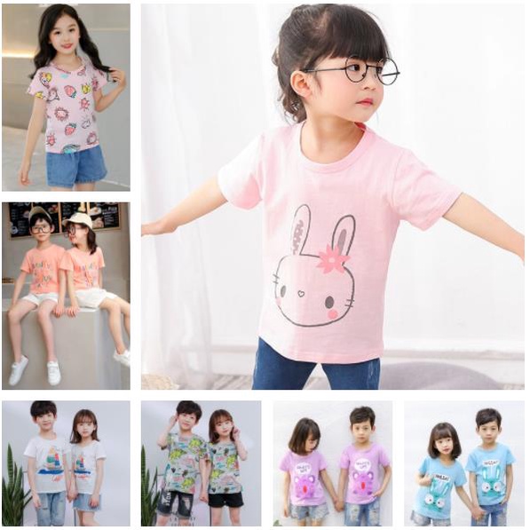 2-11Y Summer Children Wear T shirt Short Sleeve Cartoon Korean Baby ...
