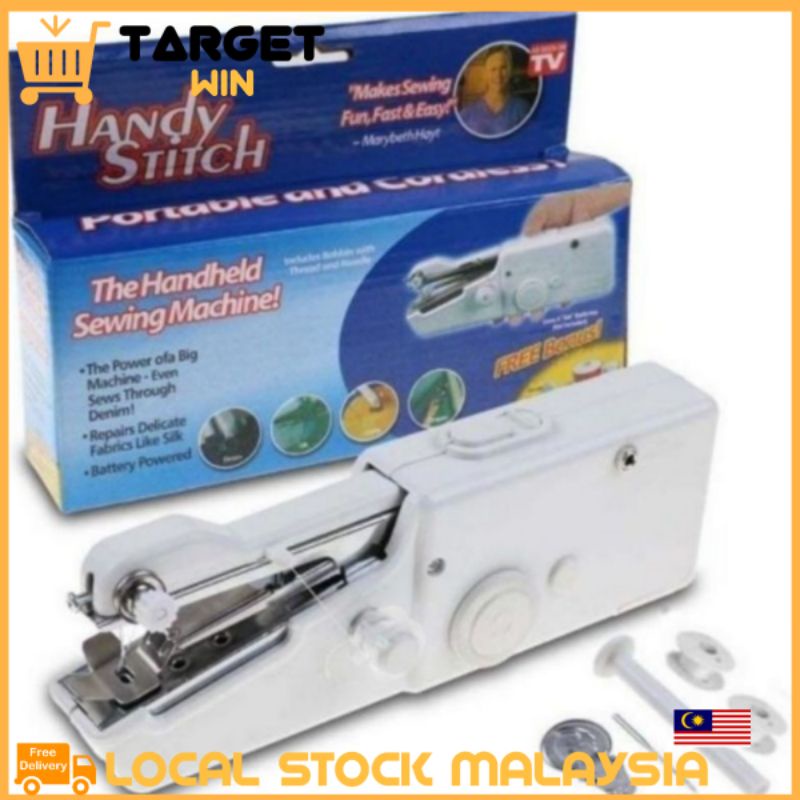 Handheld Cloth Sewer Mesin Jahit Machine Cordless Handy Stitch Mini ...