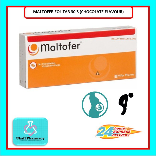 💥SALE!! READY STOK💥💥MALTOFER FOL TAB 30'S (CHOCOLATE FLAVOUR) | Shopee ...