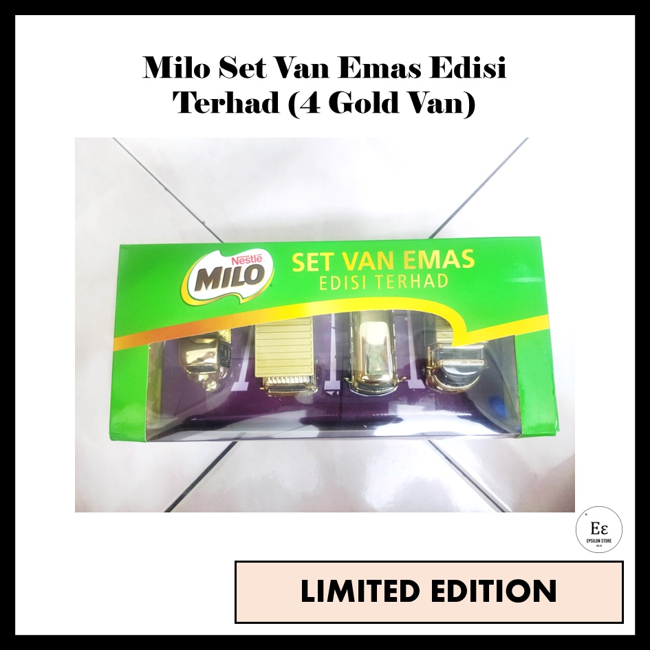 [Limited Edition] Milo Set Van EMAS Edisi Terhad, GOLD Milo Vintage Van ...
