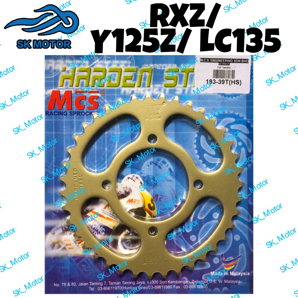 MCS (428HS) 32T~50T Yamaha 183 RXZ LC 135 Y125 Z Y100 Y110 LAGENDA SRL ...