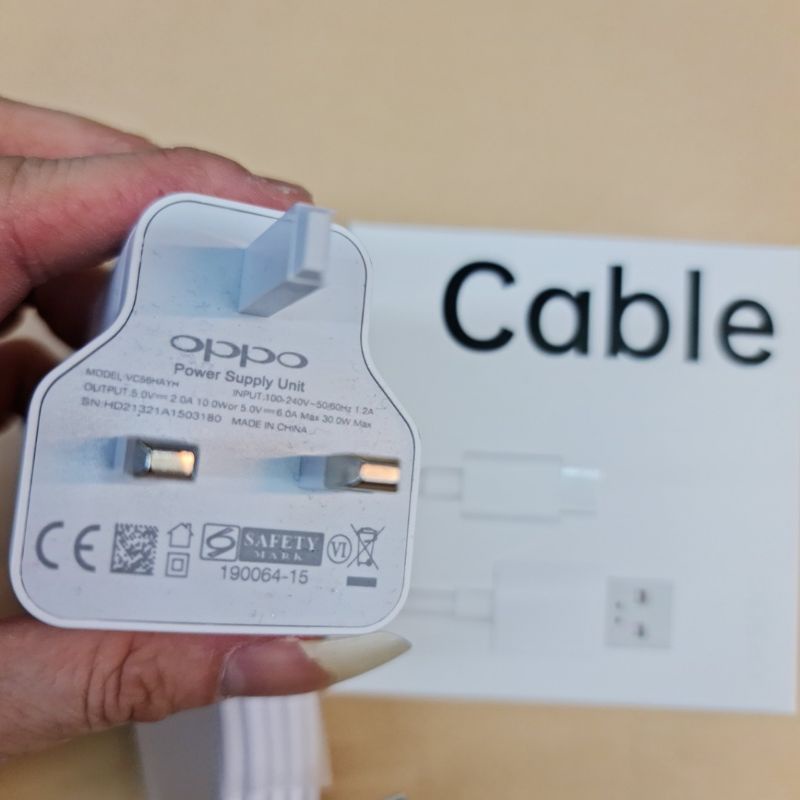 OPPO RENO 8 PRO RENO 7 PRO CHARGER 5V/6A UK SPEC ADAPTER SUPPORT ...