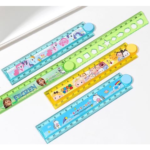 Foldable 30CM Ruler Cartoon Design Frozen Mickey Hello Kitty Pony ...