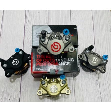 BREMBO P32 P34 2Pot Caliper LIMITED BLACK GOLD RED LOGO 100% ORIGINAL MADE IN ITALY Y15/Y15ZR ...